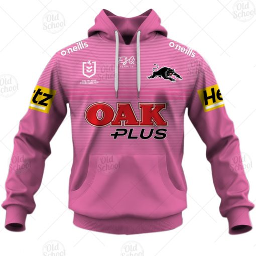 NRL Penrith Panthers Custom Name Number Pink 2021 Away Jersey Pullover ...