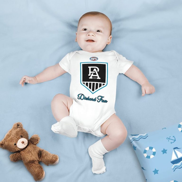 AFL Port Adelaide Diehard Fan Baby Onesie