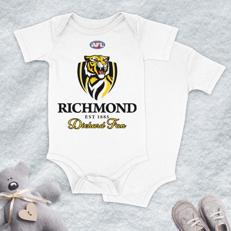 AFL Richmond Tigers Diehard Fan Baby Onesie