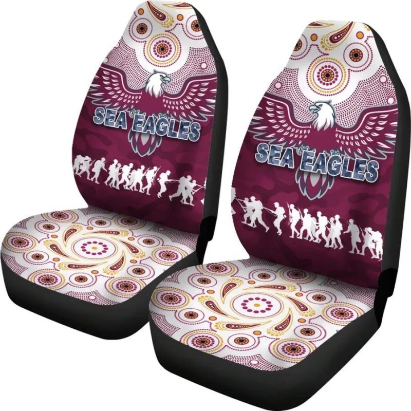 NRL Manly Warringah Sea Eagles ANZAC Day Indigenous Car Seat Covers
