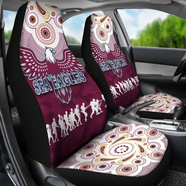 NRL Manly Warringah Sea Eagles ANZAC Day Indigenous Car Seat Covers