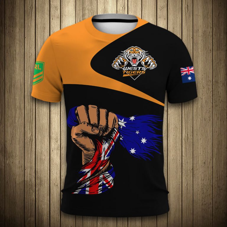 NRL Wests Tigers Black Beer T-Shirt