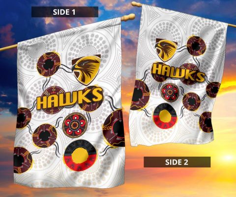 AFL Hawthorn Hawks Indigenous - White House Flag