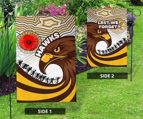 AFL Hawthorn Hawks ANZAC Day Aboriginal House Flag