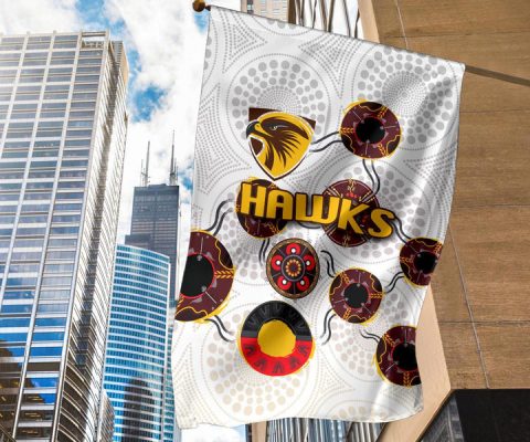 AFL Hawthorn Hawks Indigenous - White House Flag