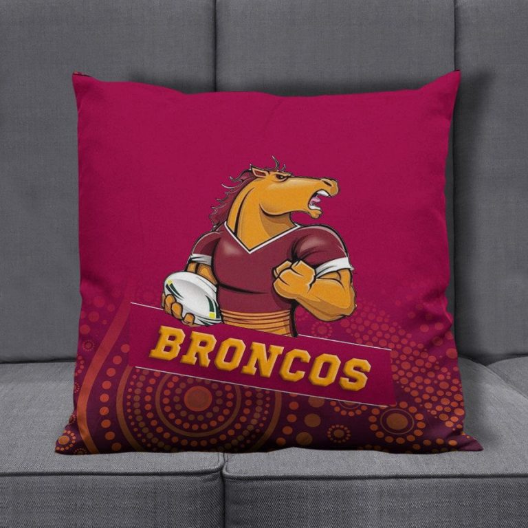 NRL Brisbane Broncos Mascot Square Pillow Case