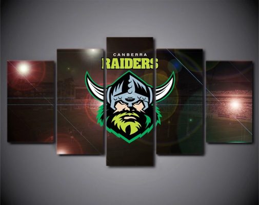 NRL Canberra Raiders 5 Panel Canvas V2