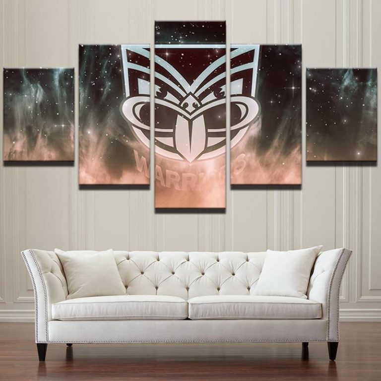 NRL New Zealand Warriors Logo 5 Panel Canvas
