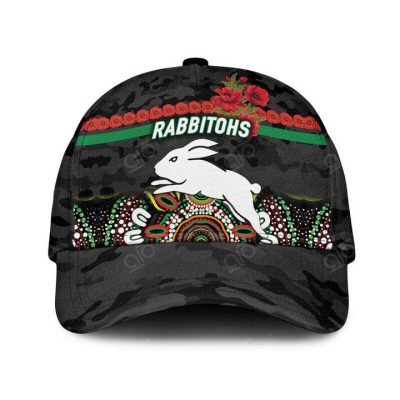 NRL South Sydney Rabbitohs Poppy Flower Camo Black Classic Cap