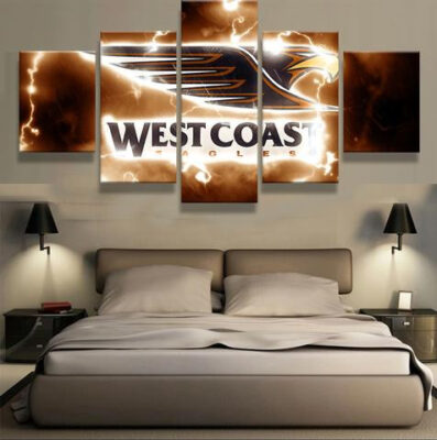 AFL West Coast Eagles Lightning 5 Panel Canvas
