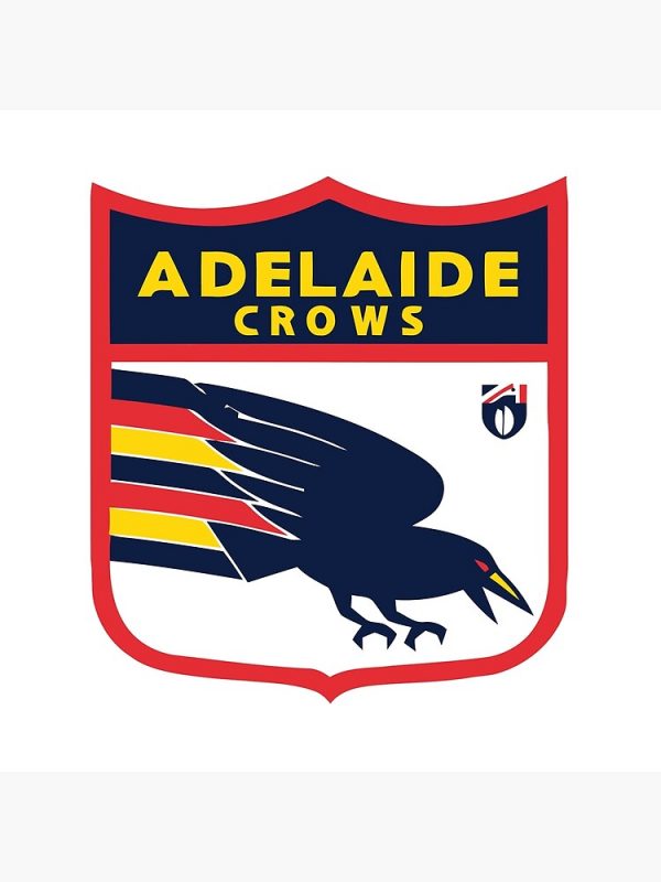 AFL Adelaide Crows Logo White Square Pillow Case