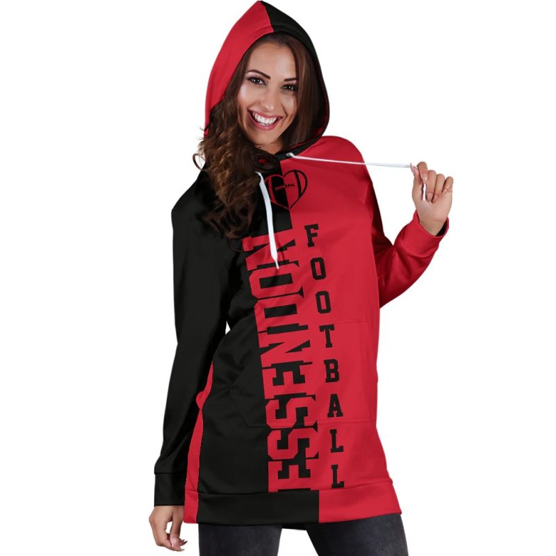 AFL Essendon Bombers Red Black Women Hoodie Dress