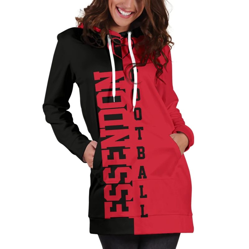 AFL Essendon Bombers Red Black Women Hoodie Dress