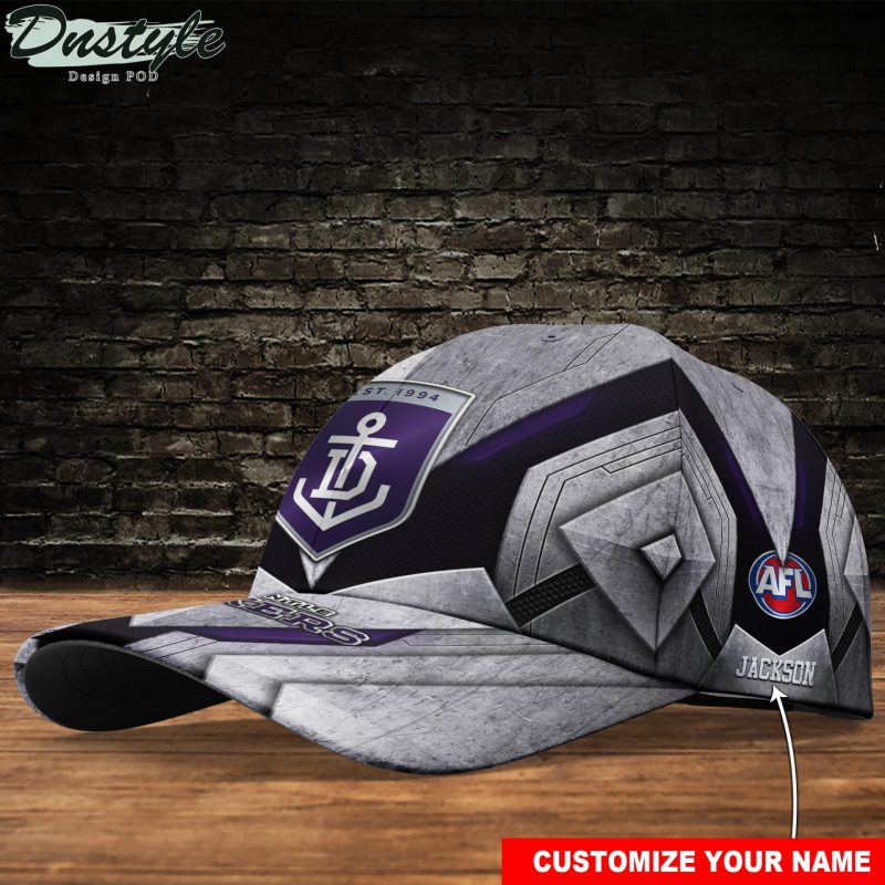 AFL Fremantle Dockers Custom Name Grey Purple Classic Cap