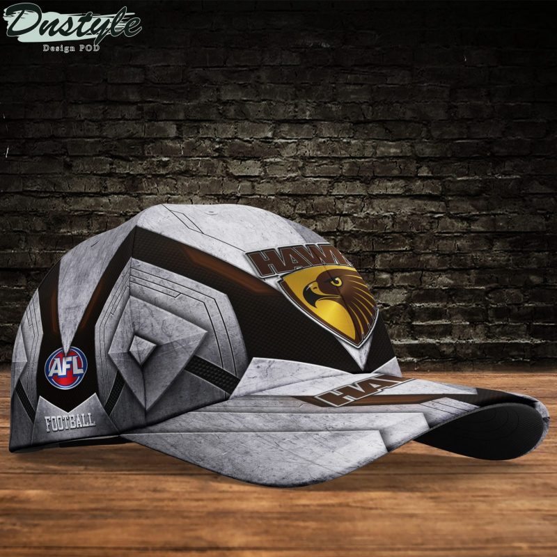 AFL Hawthorn Hawks Custom Name Grey Classic Cap