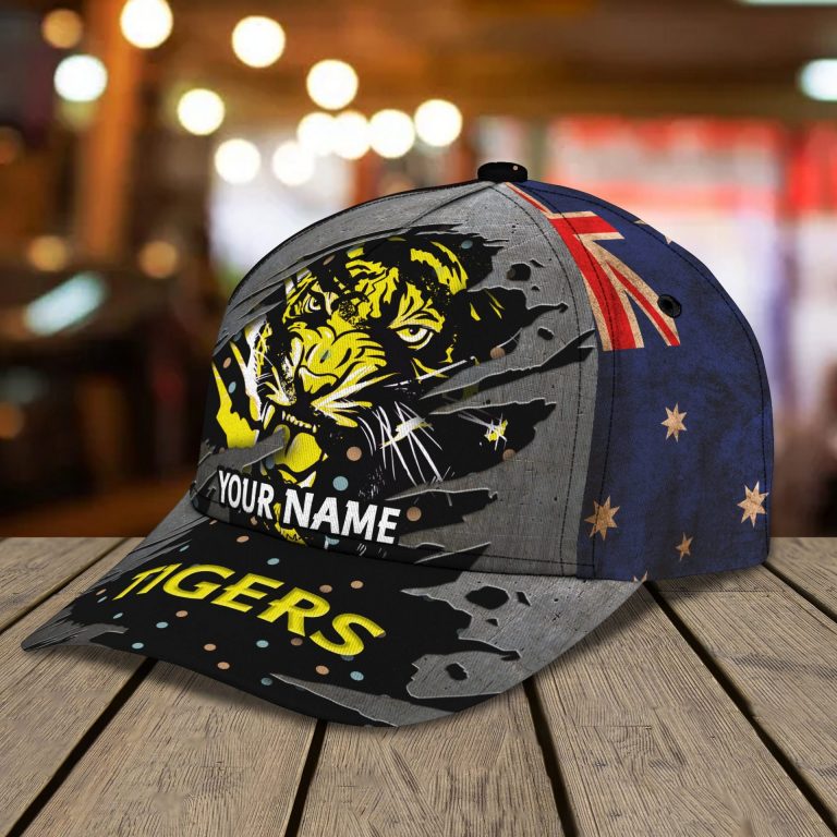 AFL Richmond Tigers Custom Name Yellow Black Classic Cap