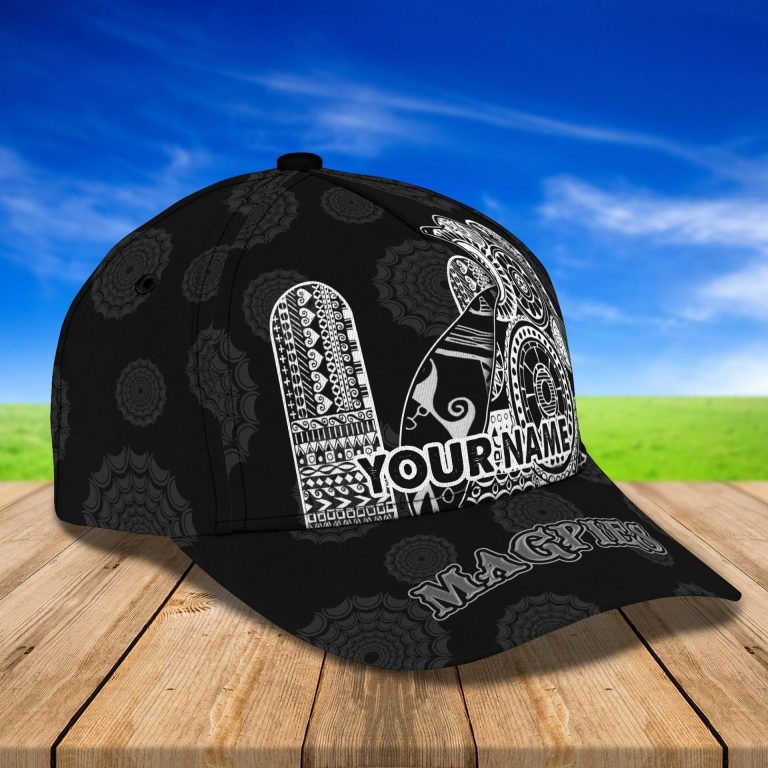 AFL Collingwood Magpies Custom Name Black Indigenous Classic Cap