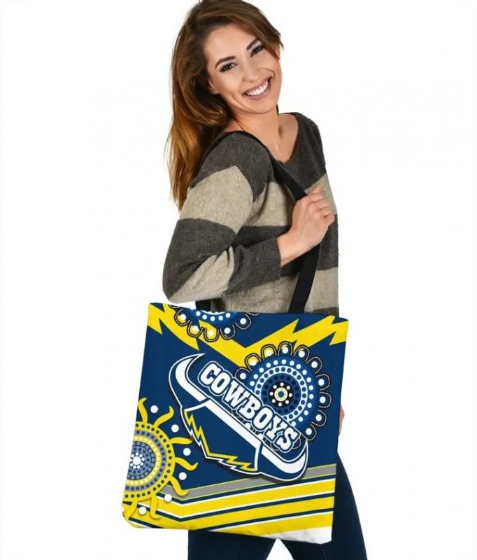 NRL North Queensland Cowboys Proud Indigenous Tote Bag