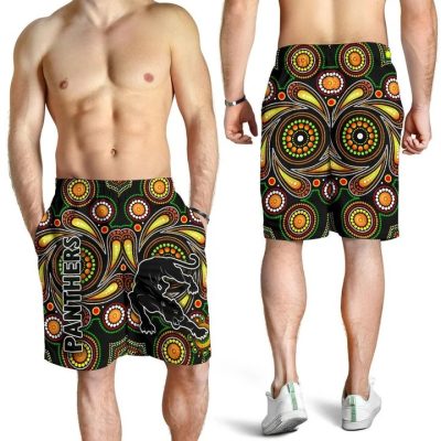 NRL Penrith Panthers Indigenous Vibes Men Beach Shorts