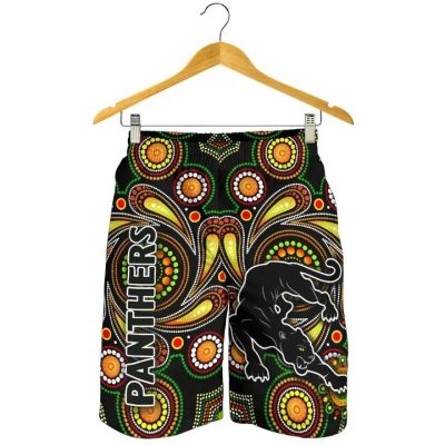NRL Penrith Panthers Indigenous Vibes Men Beach Shorts