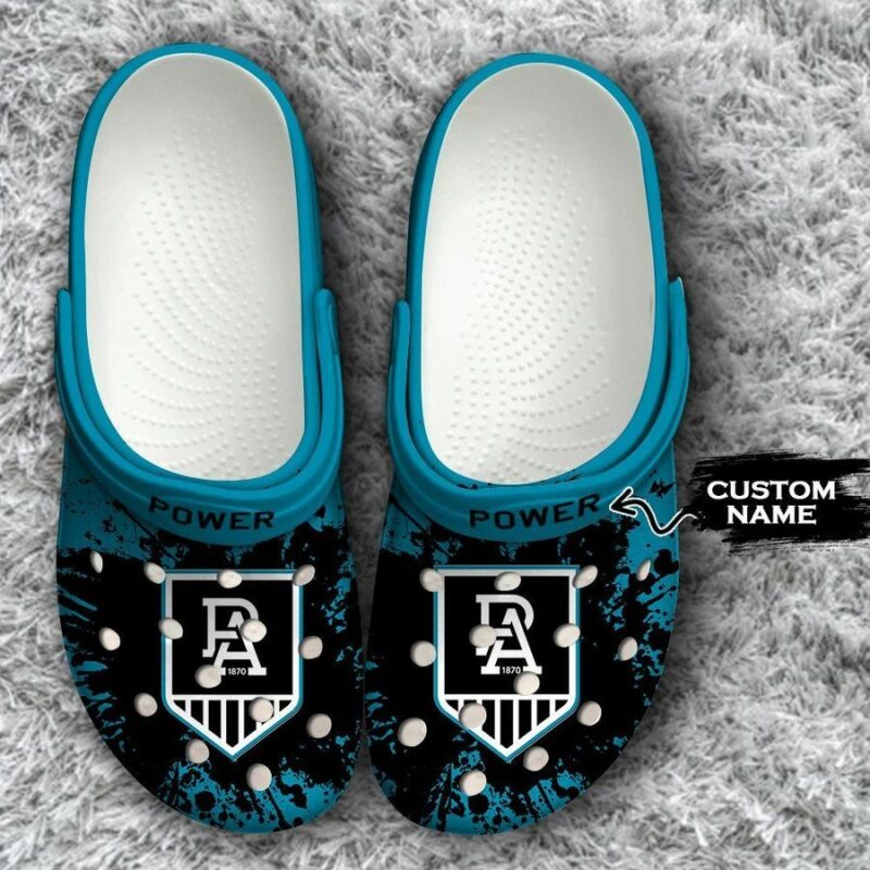 AFL Port Adelaide Custom Name Teal Black Crocs