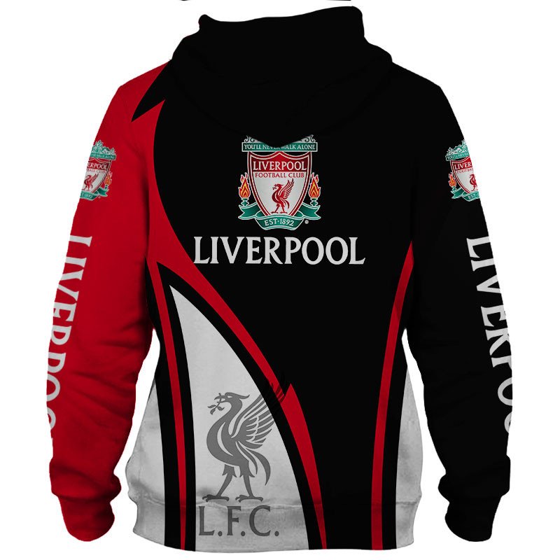 Liverpool FC Black Red Special Zip Up Hoodie