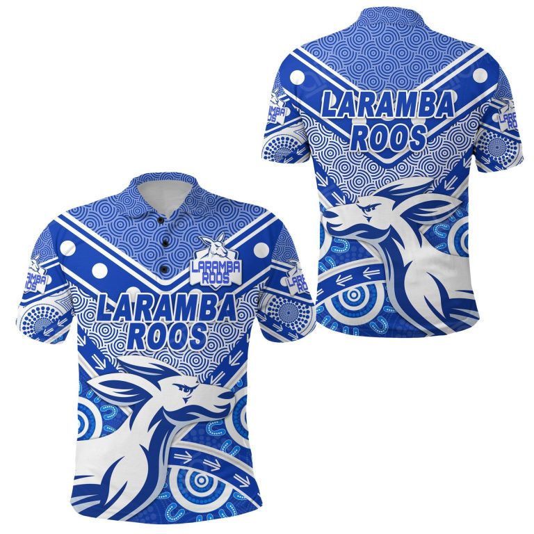 Laramba Roos Kangaroos Indigenous Style Polo Shirt