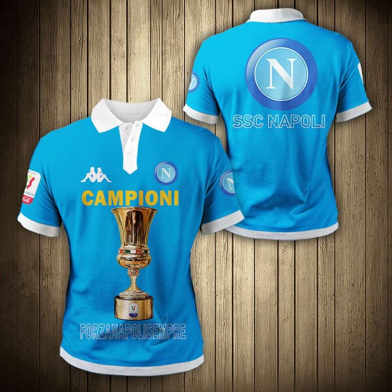 SSC Napoli Light Blue Campioni Polo Shirt