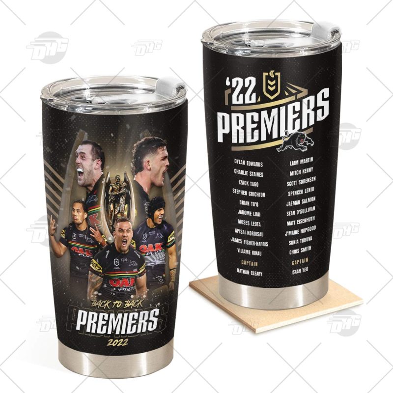 NRL Penrith Panthers Premiers 2022 - 2023 Back To Back Tumbler