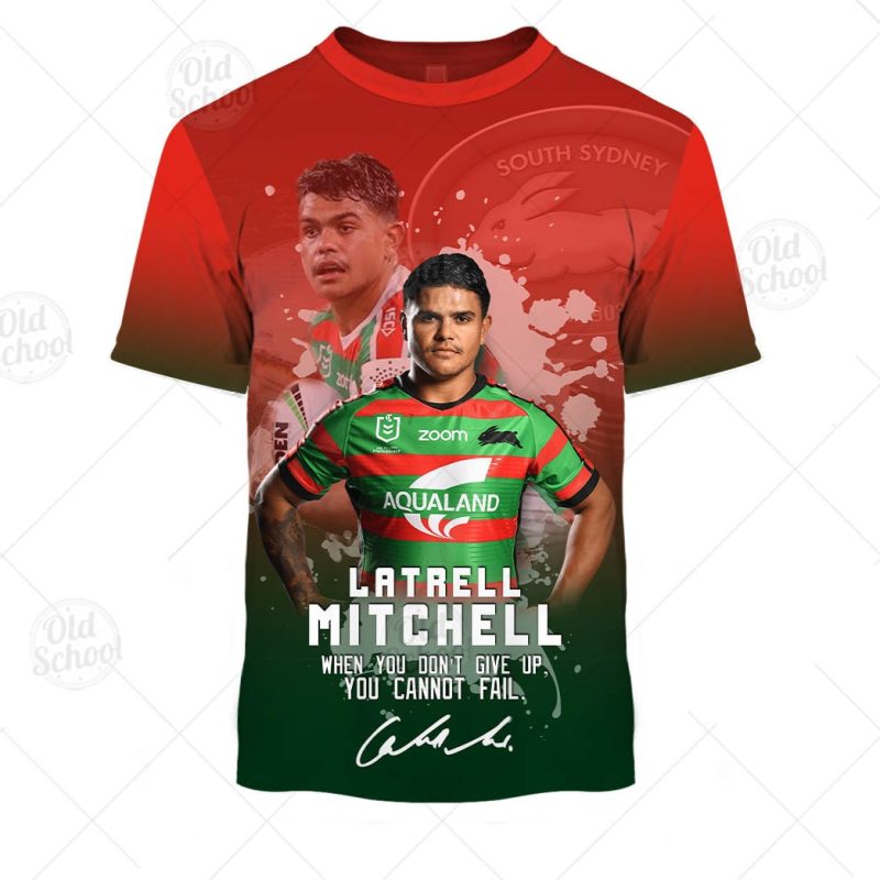 NRL South Sydney Rabbitohs Latrell Mitchell No 3 T-Shirt V2