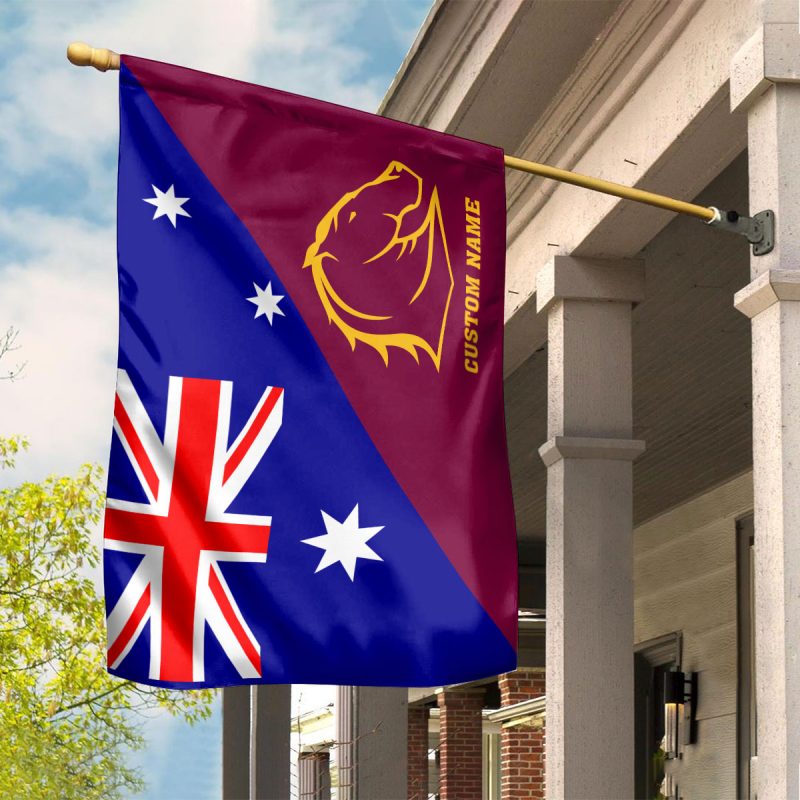 NRL Brisbane Broncos Custom Name House Flag