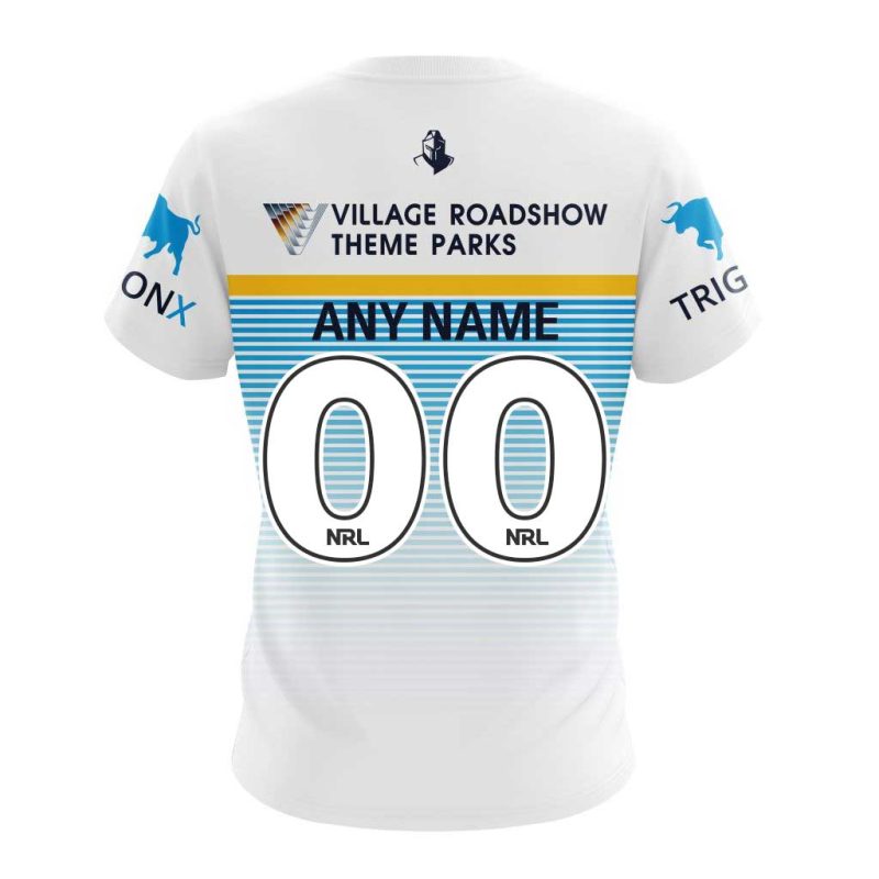 NRL Gold Coast Titans Custom Name Number 2023 Away Jersey T-Shirt