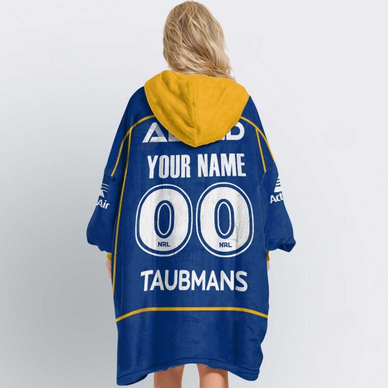 NRL Parramatta Eels Custom Name Number 2023 Home Jersey Fleece Oodie