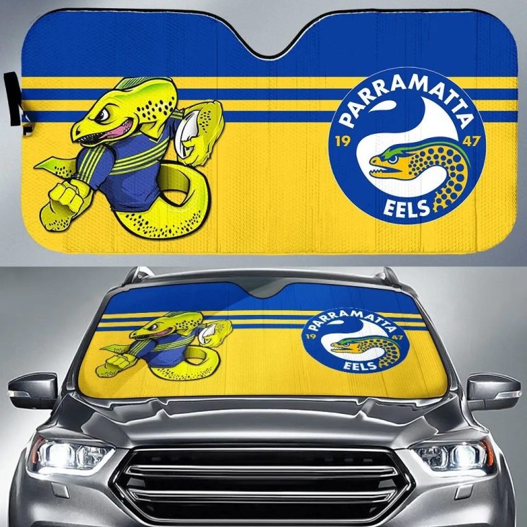 NRL Parramatta Eels Yellow Blue Car Sunshade