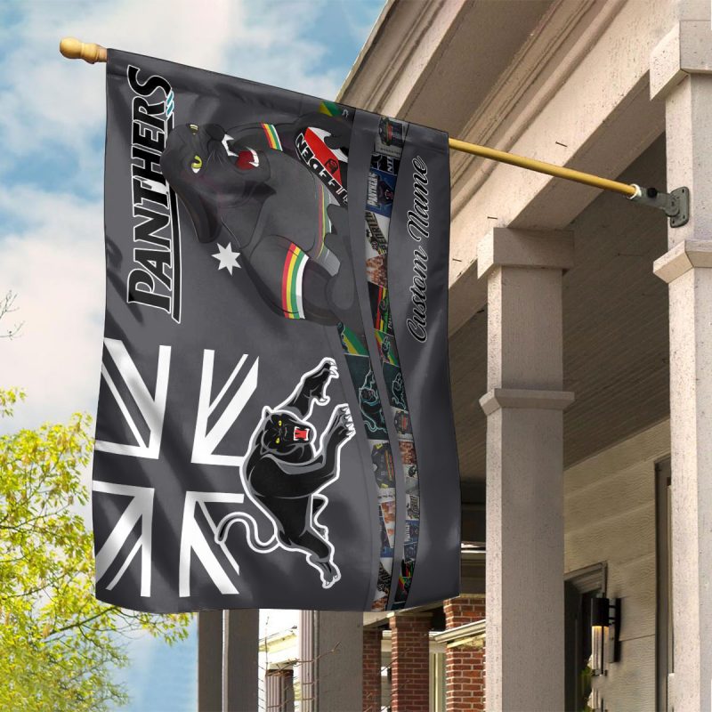 NRL Penrith Panthers Custom Name Mascot House Flag