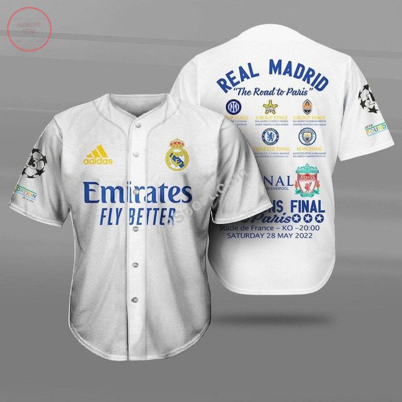 Real Madrid Champions Final Paris Baseball Jersey