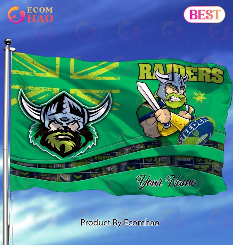 NRL Canberra Raiders Custom Name Mascot House Flag