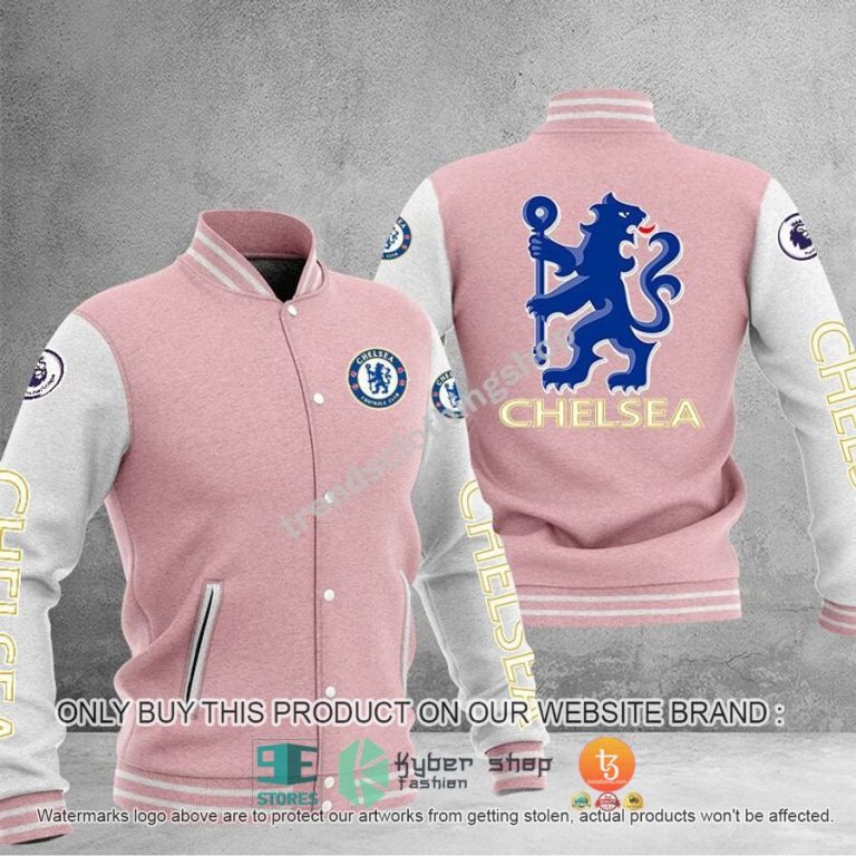Chelsea FC Pink Mascot Baseball Jacket