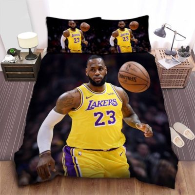 NBA Los Angeles Lakers Lebron James No 23 Bedding Set