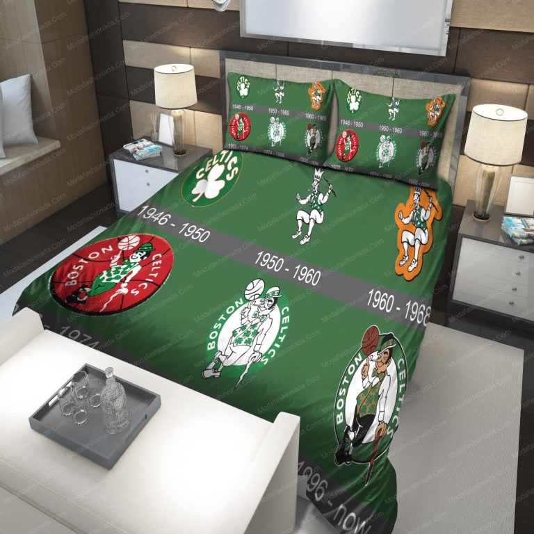 NBA Boston Celtics Green Logo History Bedding Set