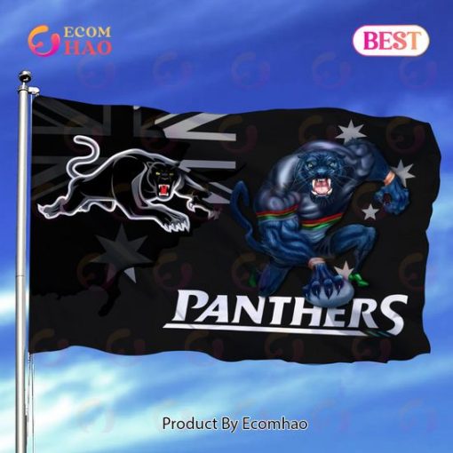 NRL Penrith Panthers Black Mascot House Flag