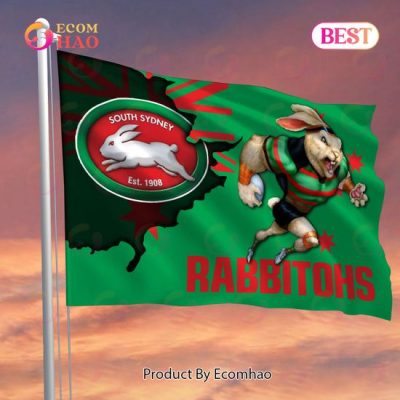 NRL South Sydney Rabbitohs Green Mascot House Flag