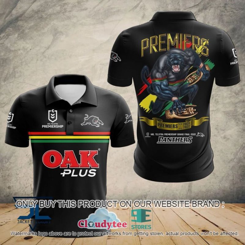 NRL Penrith Panthers Premiers 2022 - 2023 Back 2 Back Mascot Polo Shirt
