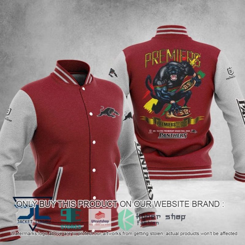 NRL Penrith Panthers Red Premiers 2022 - 2023 Mascot Baseball Jacket