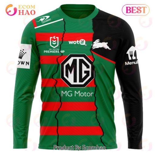 NRL South Sydney Rabbitohs Custom Name Number 2023 Mix Jersey Sweatshirt