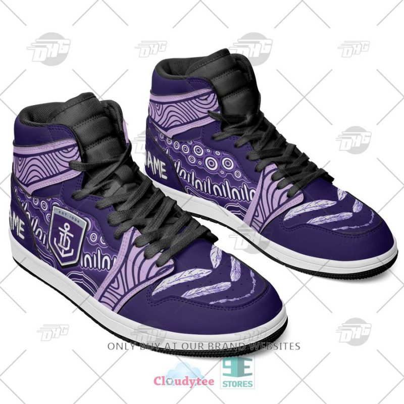 AFL Fremantle Dockers Custom Name Indigenous Air Jordan 1 High Sneakers
