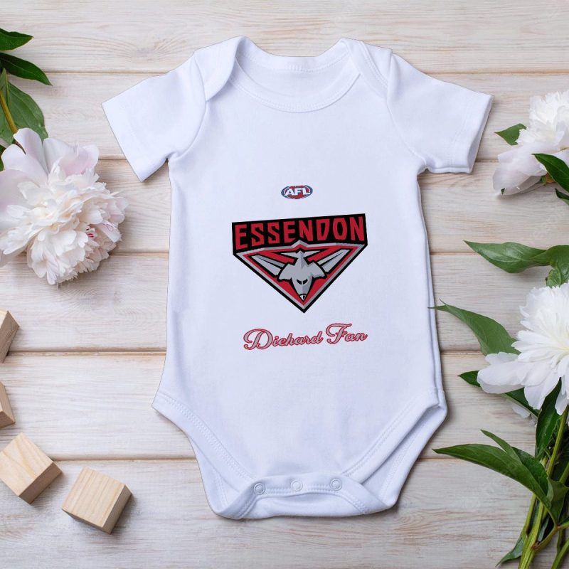 AFL Essendon Bombers Diehard Fan Baby Onesie