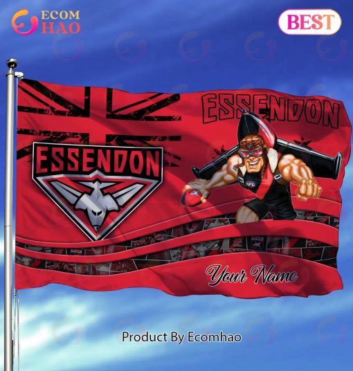 AFL Essendon Bombers Custom Name Mascot House Flag