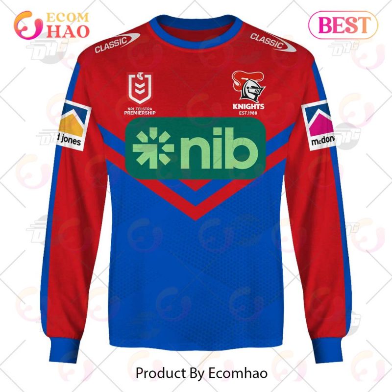 NRL Newcastle Knights Custom Name Number 2023 Home Jersey Sweatshirt