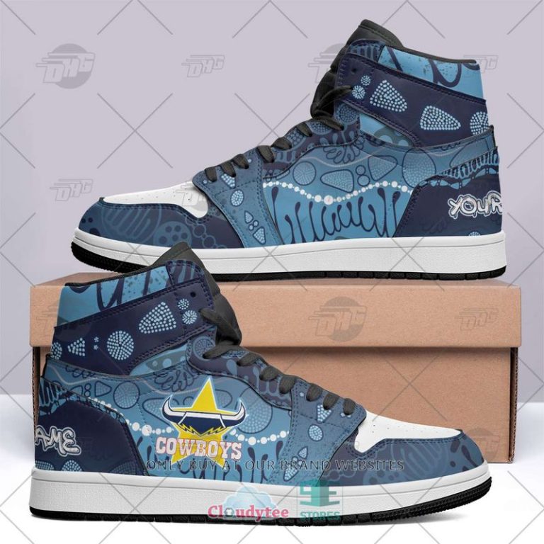 NRL North Queensland Cowboys Indigenous Air Jordan 1 High Sneakers